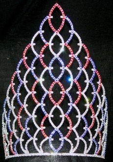 Patriotic pageant crowns crystal tiaras USA pageants and crowns wholesale crowns manufactuer custom crowns and tiaras