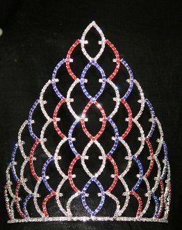 Patriotic pageant crowns crystal tiaras USA pageants and crowns wholesale crowns manufactuer custom crowns and tiaras