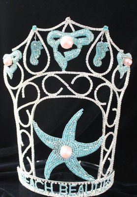 Starfish crowns summber pageant crowns and tiaras wholesale rhinestone crowns tiaras crystal custom crowns in china yiwu