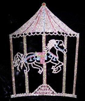 Carrousel crowns merry go round pageant theme crowns and tiaras wholesale custom pageant crowns cheap crowns and tiaras