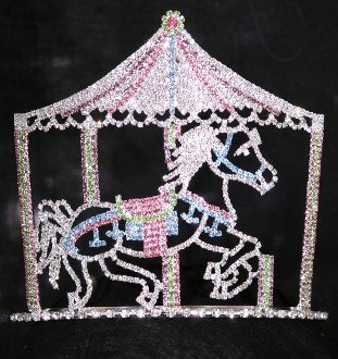 Carrousel crowns merry go round pageant theme crowns and tiaras wholesale custom pageant crowns cheap crowns and tiaras