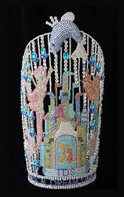 16 inch summer fish ocean castle beach pageant events rhinestone crowns tiaras wholesale supplier pai crown jewelry sale