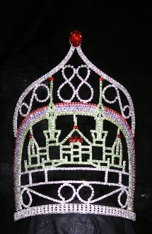 red and green castle pageant crowns christmas pageant crowns and tiaras wholesale pageant supplier pai crown jewelry