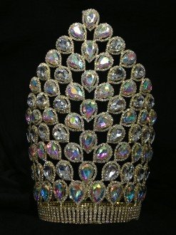 Big AB crystal rhinestone pageant crowns and tiaras supplier manufactuer cheap pageant crowns wholesale pageant crowns