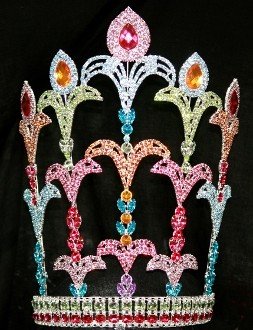 colourful pageant crowns and tiaras tall rhinestone crowns and tiara wholeslae pageant crowns and tiaras supplier cheap