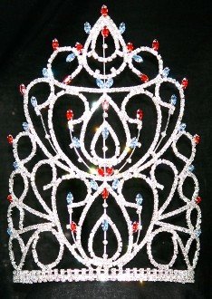 Large rhinestone crowns and tiaras lady pageant crowns tiaras wholesale custom crowns supplier wholesale pageant crowns
