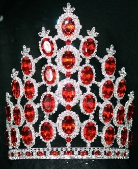 Blue rhinestone red crystal pageant crowns and tiaras disply custom pageant crowns and tiaras wholesale