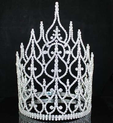 Clear rhinestone pageant crowns and tiaras wholesale crystall tiaras jewelry girls pageant crowns gift party jewelry