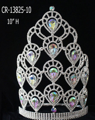 10 inch tall pageant rhinestone crowns and tiaras clear rhinestone pageant crowns and tiaras tall pageant crowns