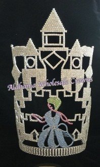 NEW Special theme castal pageant crowns and tiaras wholesale custom pageant crowns rhinestone crowns supplier pai crown