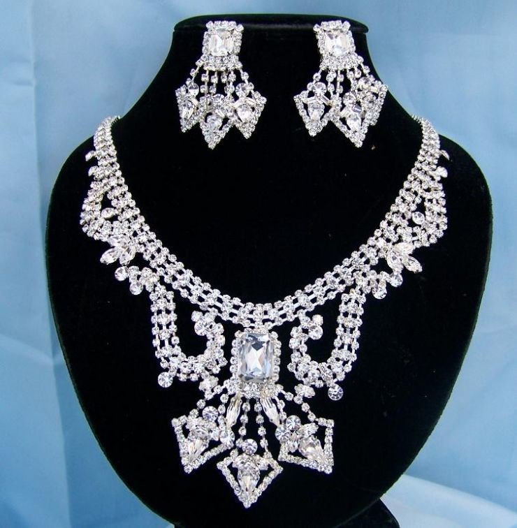 wedding rhinestone jewelry high quanlity jewelry supplier manufactuer pai crown jewelry wholesale party pageants women