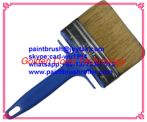 Paint brush Natural pure bristle Chinese bristle synthetic mix wood handle factory made 1 inch PB-008
