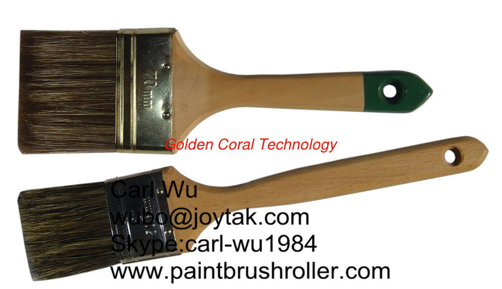 Natural bristle Chinese bristle synthetic mix 2 piece paint brush sets wood handle plastic handle 2 inch PBS-001