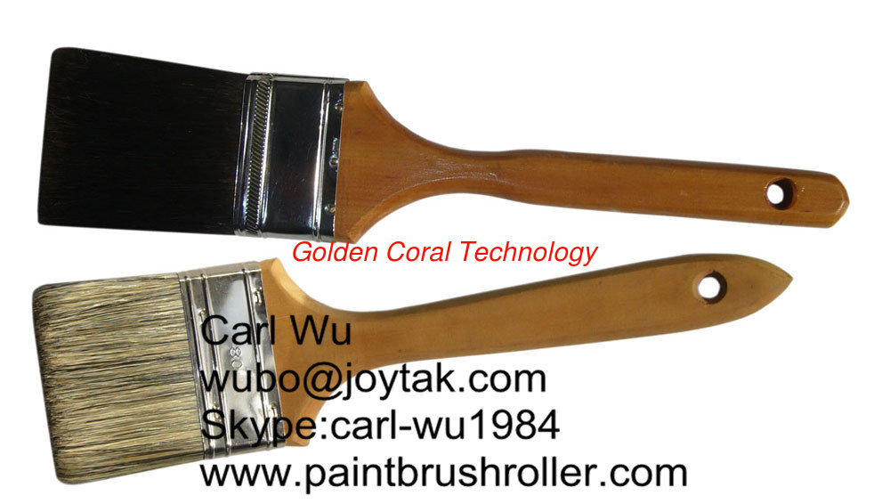 Natural bristle Chinese bristle synthetic mix 2 piece paint brush sets wood handle plastic handle 2 inch PBS-003