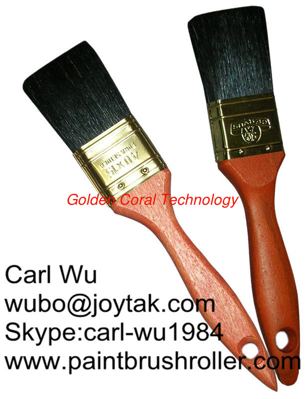 Natural bristle Chinese bristle synthetic mix 2 piece paint brush sets wood handle plastic handle 2 inch PBS-011