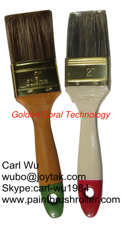 Natural bristle Chinese bristle synthetic mix 2 piece paint brush sets wood handle plastic handle 2 inch PBS-012