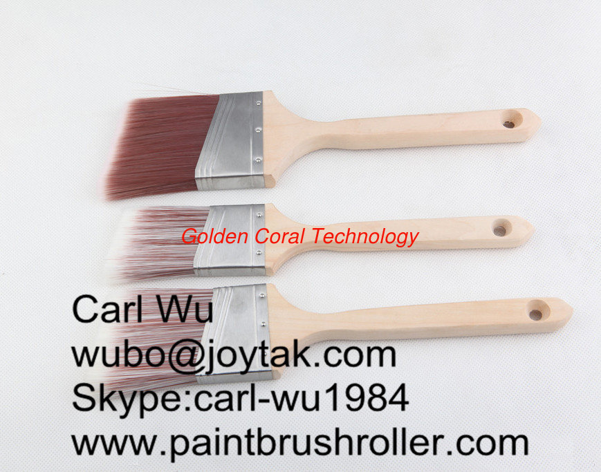 Natural bristle Chinese bristle synthetic mix 3 piece paint brush sets wood handle plastic handle 2 inch PBS-014