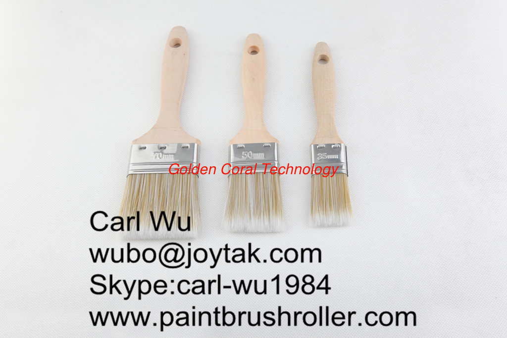 Natural bristle Chinese bristle synthetic mix 3 piece paint brush sets wood handle plastic handle 2 inch PBS-016