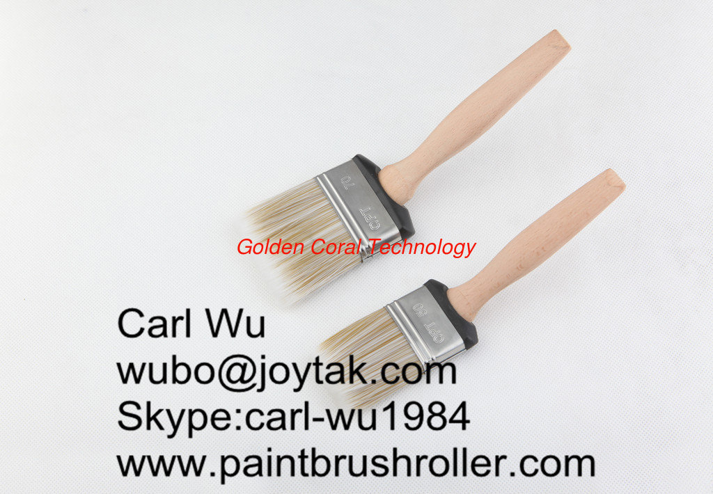 Natural bristle Chinese bristle synthetic mix 2 piece paint brush sets wood handle plastic handle 2 inch PBS-019
