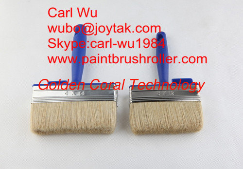 Natural pure bristle Chinese bristle synthetic mix shed fence paint brush wood handle plastic handle 5 inch WB-000