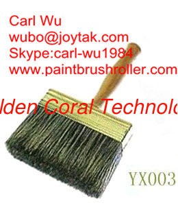 Natural pure bristle Chinese bristle synthetic mix shed fence paint brush wood handle plastic handle 4 inch WB-005