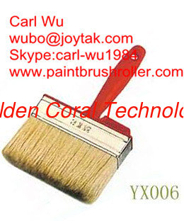 Natural pure bristle Chinese bristle synthetic mix shed fence paint brush wood handle plastic handle 5 inch WB-007