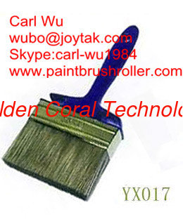 Natural pure bristle Chinese bristle synthetic mix shed fence wall paint brush wood handle plastic handle 5 inch WB-016