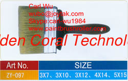 Natural bristle Chinese bristle synthetic mix shed fence ceiling wall paint brush wood plastic handle 5 inch WB-020