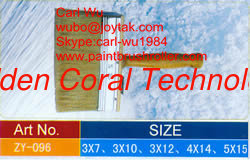 Natural bristle Chinese bristle synthetic mix shed fence ceiling wall paint brush wood plastic handle 4 inch WB-026