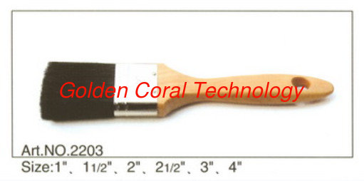 Wooden handle pure natural bristle Chinese bristle synthetic mix paint brush No.2203