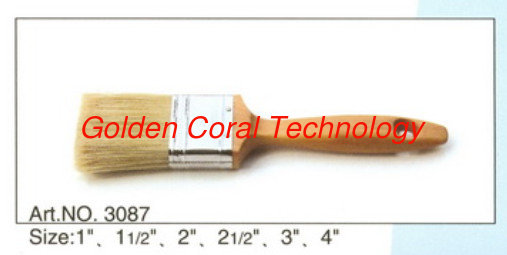 Wooden handle pure natural bristle Chinese bristle synthetic mix paint brush No.3087