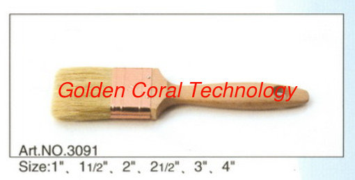 Wooden handle pure natural bristle Chinese bristle synthetic mix paint brush No.3091