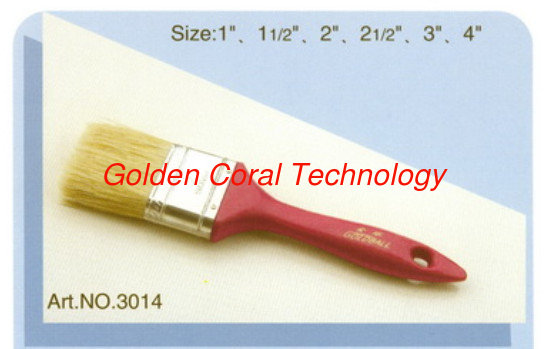 Plastic handle pure natural bristle Chinese bristle synthetic mix paint brush No.3014