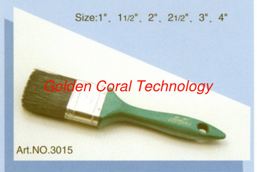 Plastic handle pure natural bristle Chinese bristle synthetic mix paint brush No.3015