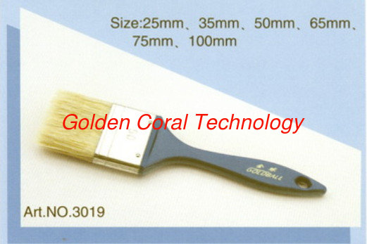 Plastic handle pure natural bristle Chinese bristle synthetic mix paint brush No.3019