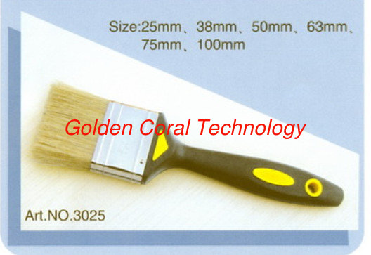 Plastic handle pure natural bristle Chinese bristle synthetic mix paint brush No.3025