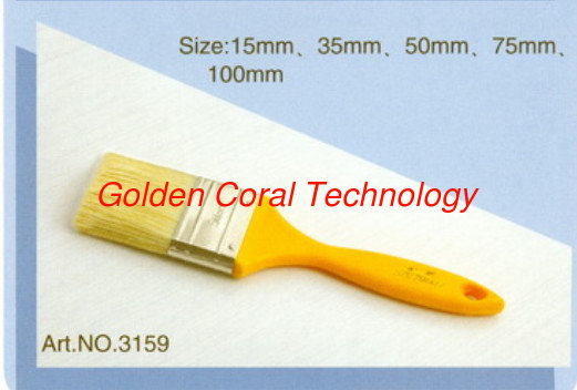 Plastic handle pure natural bristle Chinese bristle synthetic mix paint brush No.3159
