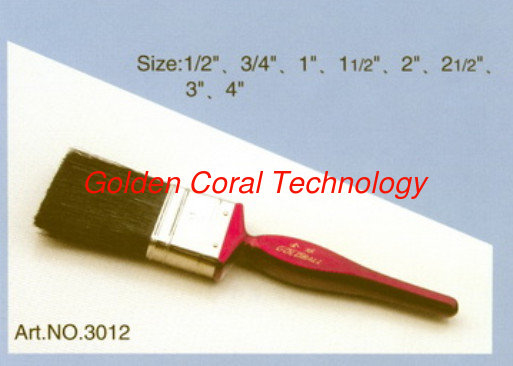 Plastic handle pure natural bristle Chinese bristle synthetic mix paint brush No.3012
