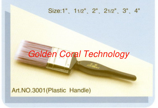 Plastic handle pure natural bristle Chinese bristle synthetic mix paint brush No.3001