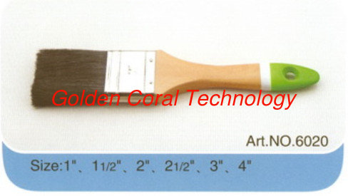 High quality wooden handle pure bristle 2" 3" 4"paint brush No.6020