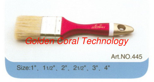 High quality chinese manufacturer wooden handle pure bristle paint brush 2" 3" 4" No.445