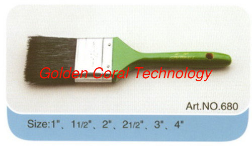 High quality factory made different size wooden handle pure bristle paint brush No.680