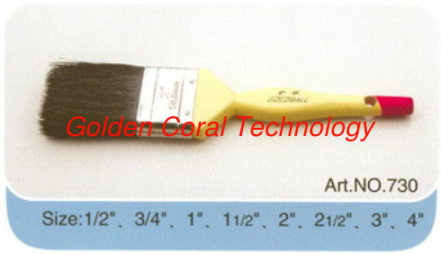 Best quality factory made different size wooden handle pure bristle paint brush No.730