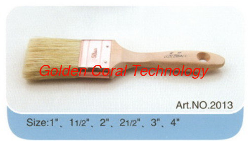 Mixed size plastic or wooden handle pure bristle high quality paint brush No.2013