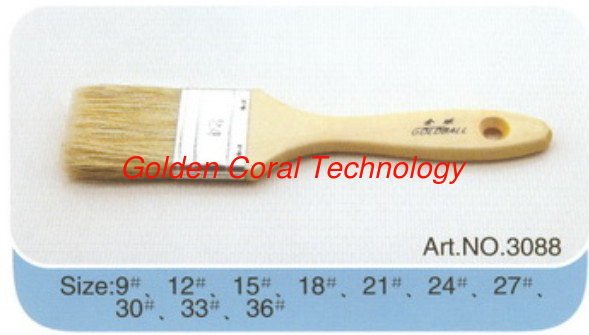 From 9" to 36" plastic or wooden handle pure bristle high quality paint brush No.3088