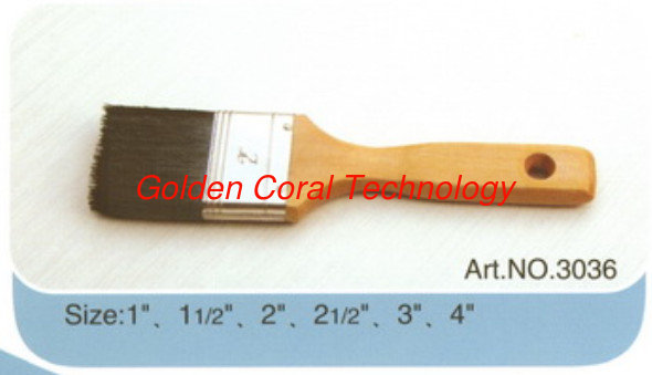 Chinese bristle plastic or wooden handle pure bristle high quality paint brush No.3036