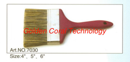High quality plastic handle pure bristle Mixed tapered filament paint brush No.7030