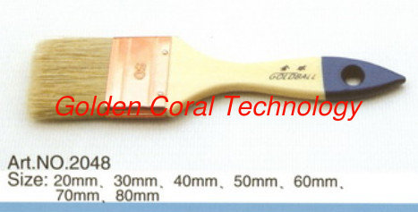 High quality wooden handle pure bristle Mixed tapered filament paint brush No.2048