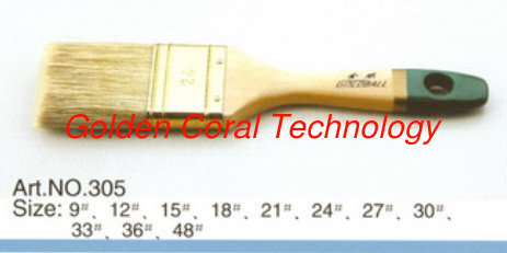 Wooden handle pure bristle 9" 12" 15" 18" 21" 24" 27" 30" 33" 36" 48" paint brush No.305