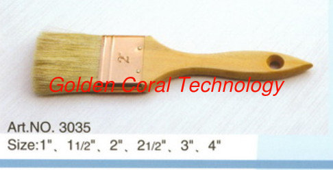 Wooden handle pure bristle PET/PP synthetic fiber or non-synthetic paint brush No.3035